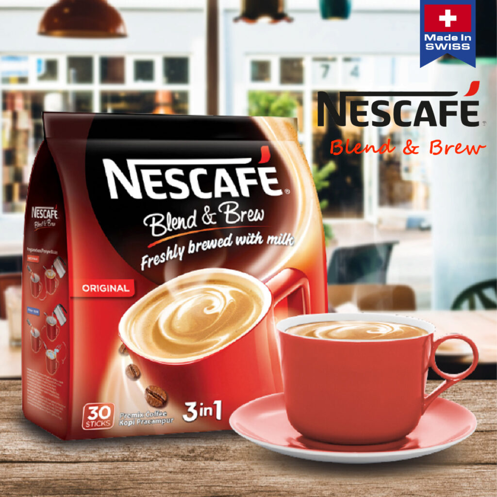 Nestle-Nescafe 3-in-1 Blend and Brew Premix Coffee, 30 Sticks ...