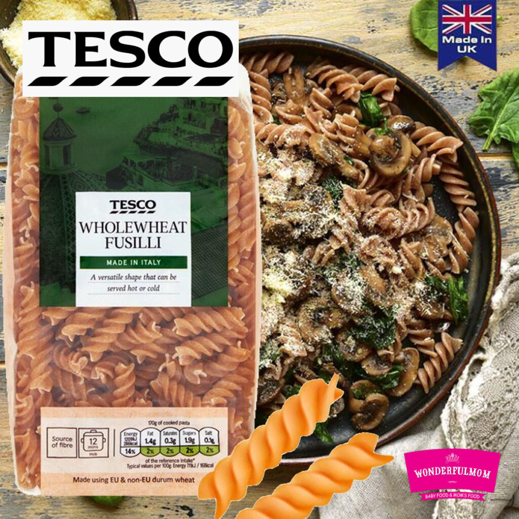 TESCO – Whole Wheat Fusilli Pasta – Wonderfulmom.lk