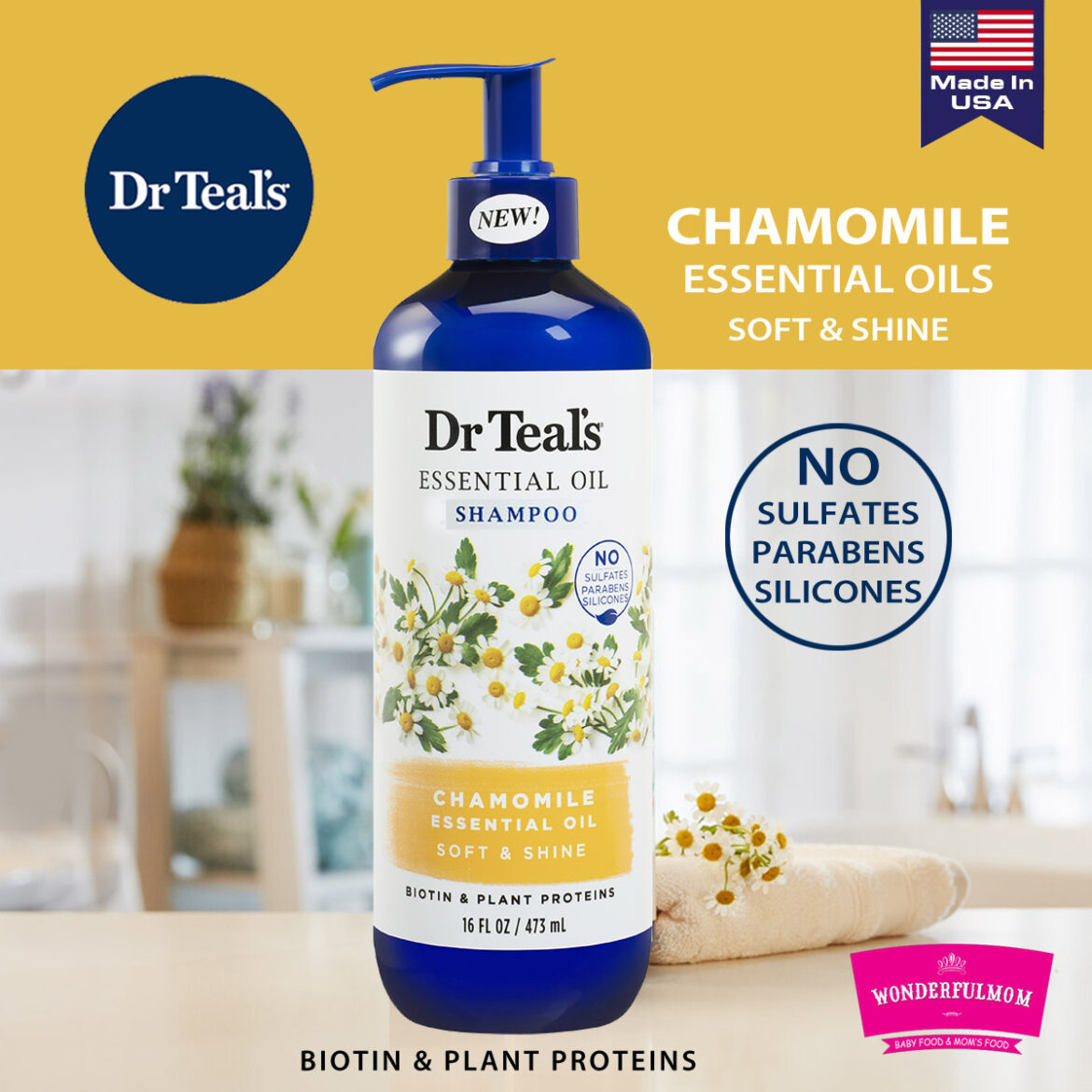 DR TEAL'S - Chamomile Essential Oil Shampoo - Wonderfulmom.lk