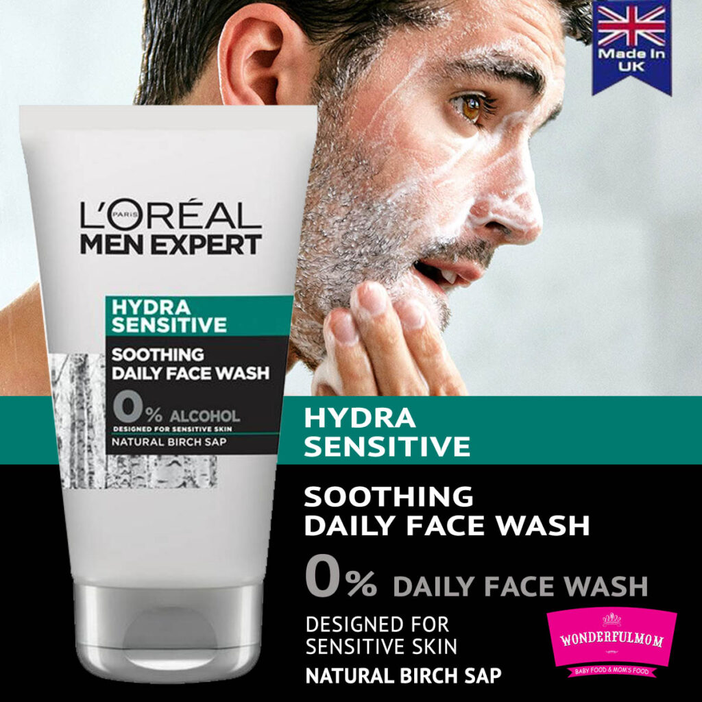 L'Oreal Men Expert Hydra Sensitive Face Wash 100ml - Wonderfulmom.lk